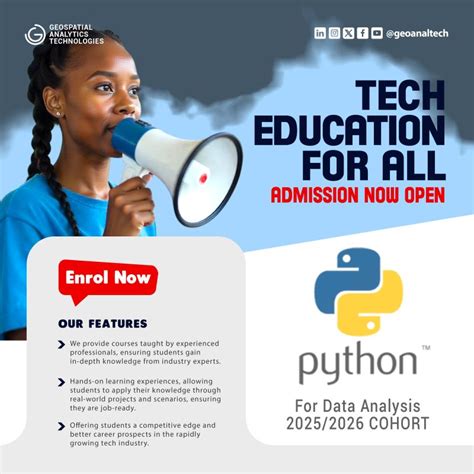 geoanaltech dataanalytics programming techcareers python geospatial analytics technologies