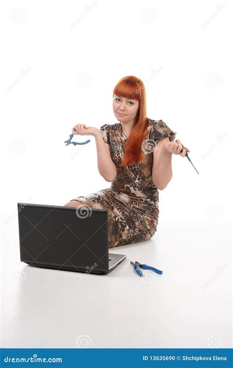 Broken Laptop Stock Photo Image Of Background Long