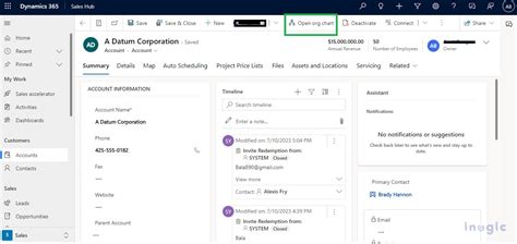 Improved Visualization And User Experience Of Organization Charts Within Dynamics 365
