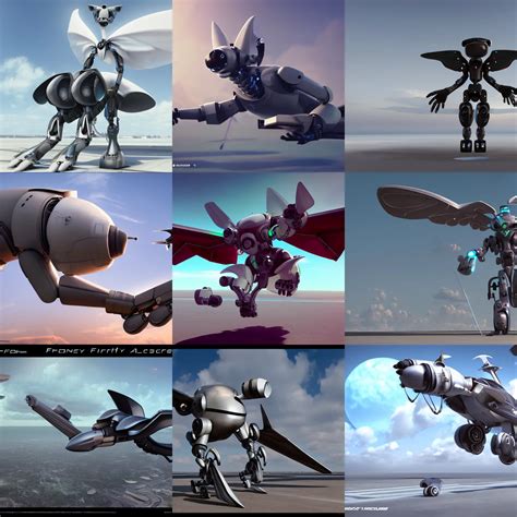 Furry Art Male Aeromorph Anthro Robot With The Front Stable