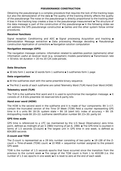 7 Pseudorange Computation Percorso Telecommunications And Ict