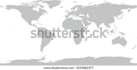 World Map Country Boundary World Equidistant Stock Vector Royalty Free 2555882377 Shutterstock