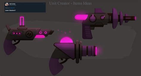 Some Neon Blasters That Might Come In The Unit Creator Tabs Neon