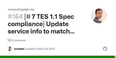 [ 7 tes 1 1 spec compliance] update service info to match ga4gh spec