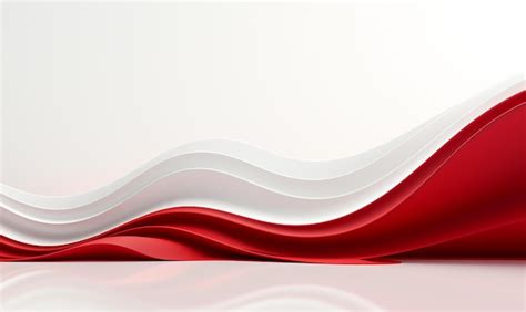 Premium Photo Red Abstract Wave In White Background Dynamic Abstract Composition Illustration