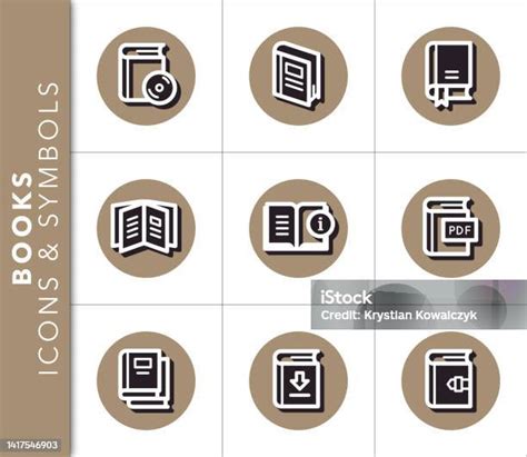 갈색 배경에 그림자가있는 책 및 문서와 관련된 아이콘 및 기호 세트 0명에 대한 스톡 벡터 아트 및 기타 이미지 0명 공공 도서관 도서관 Istock