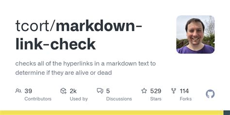 Github Tcortmarkdown Link Check Checks That All Of The Hyperlinks
