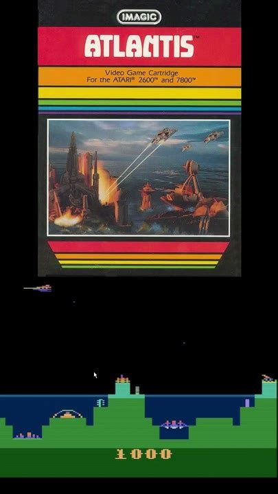 Atari 2600 Box Art Vs Game Play Atlantis 1982 Youtube