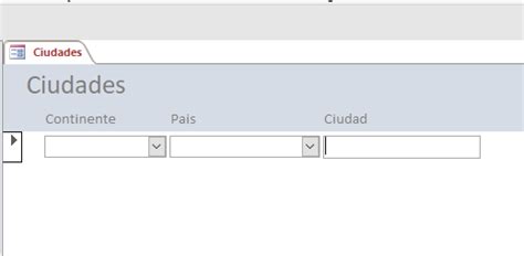 Cuadros Combinados En Cascada Independientes Microsoft Access