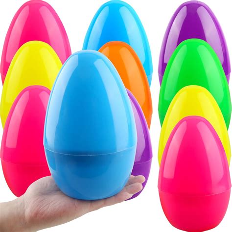 Cotiny Paquete De 12 Huevos De Pascua Gigantes De 8 Pulgadas