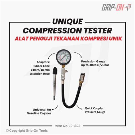 Promo Termurah Unique Compression Tester Kit Cek Tekanan Bensin