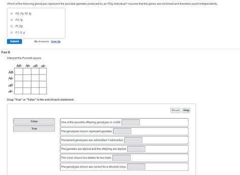 solved which of the following genotypes represent the