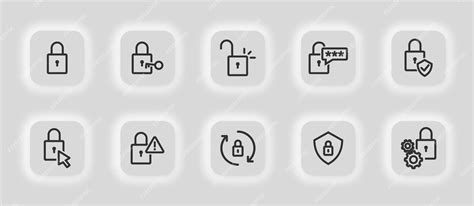 Premium Vector Lock Related Icon Set Padlock Illustration Symbol Sign Security Vector Desing