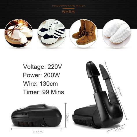 Boot Shoe Dryer Warmer With Ozone Odor Removal Quick Drying Folding Boots Heater Length