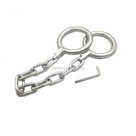 Stainless Steel Long Chain Leg Irons Bdsm Restraints