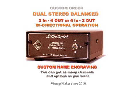 To Or To Channel TRS Bi Directional Analog Switch Box Line Monitor Controller Speaker