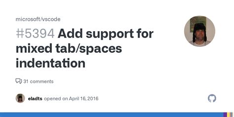 Add Support For Mixed Tabspaces Indentation · Issue 5394 · Microsoft