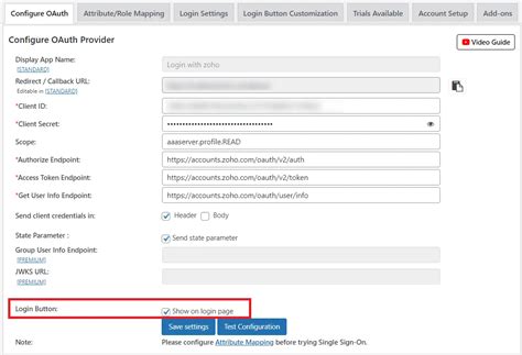 Zoho Single Sign On SSO WordPress OAuth OpenID Login