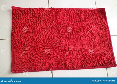 The Unique Texture Of The Red Mat Stock Image Image Of Textile Square