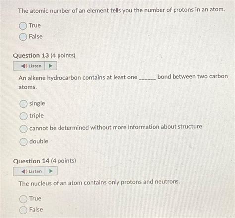 Solved The Atomic Number Of An Element Tells You The Number Chegg Com