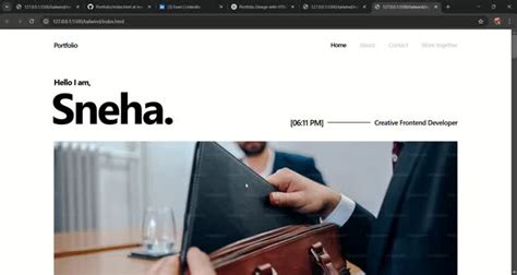 Sneha On Linkedin Webdesign Html Tailwindcss Frontenddevelopment Portfoliodesign