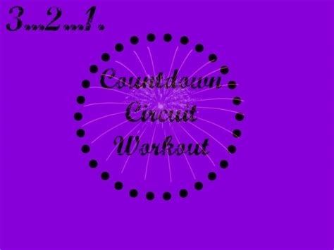 Countdown Circuit Workout Graphic Sinful Nutrition