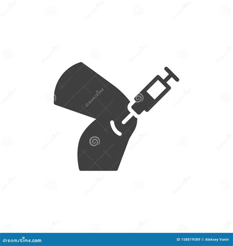 Knee Injection Line Icon Orthopedic And Medical Bone Injection Sign