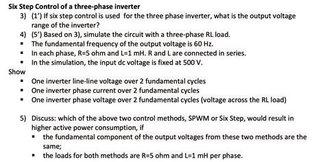 Six Step Control Of A Three Phase Inverter 3 1 If