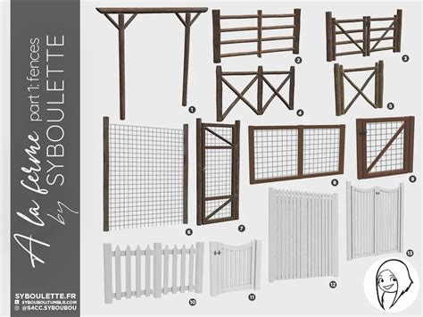 A La Ferme Cottage Fences Cc Sims 4 Syboulette Custom Content For The