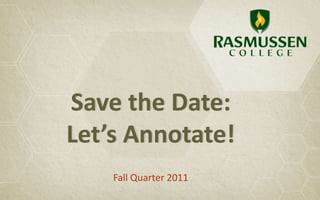 Save The Date Let S Annotate Fall 2011 PPTX