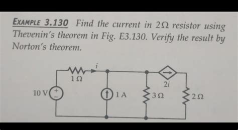 Solved Find The Current In 2Ω ﻿resistor Using Thevenins