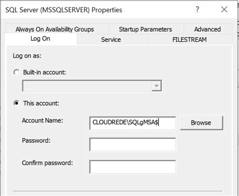 Group Managed Service Accounts Gmsa For Sql Server Cloud Rede
