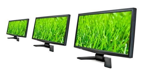 Premium Photo Monitors Lcd Tv With Green Grass On Screen