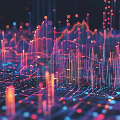 Abstract Digital Visualization Of Data Trends And Analytics With
