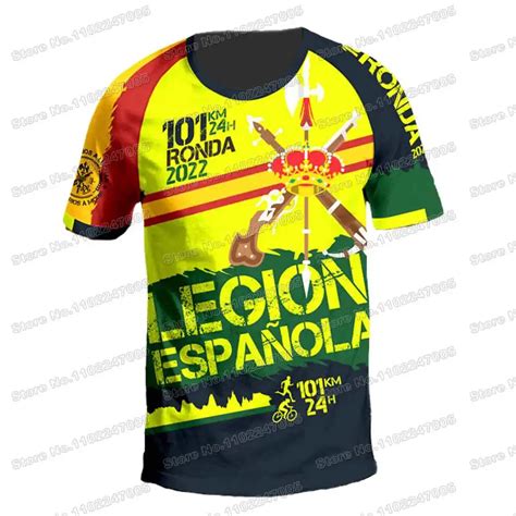 Camiseta De 101 Km De La Legión Española Para Hombre Maillot Ejército