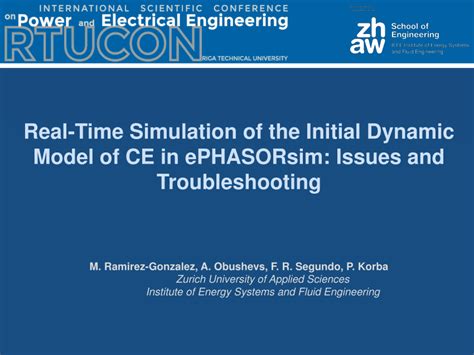 pdf real time simulation of the initial dynamic model of ce in