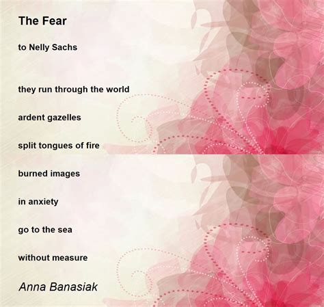 The Fear The Fear Poem By Anna Banasiak