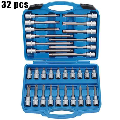 12 Inch Socket Wrench Set 32pcs Internal Torx Nut Bits Car Tool Set