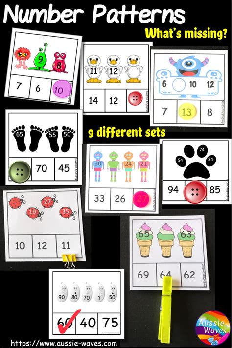 Math Activities Super BUNDLE Missing Number Patterns