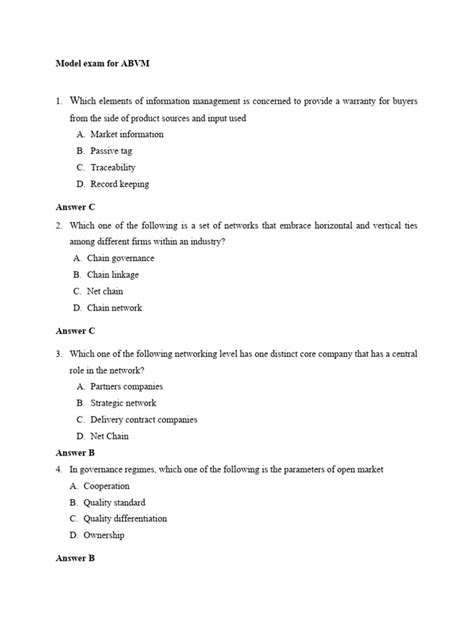 Exit Exam Model Abvm Pdf