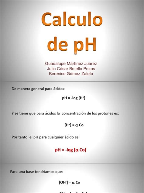 3 Calculo de PH | PDF | Ph | Moléculas