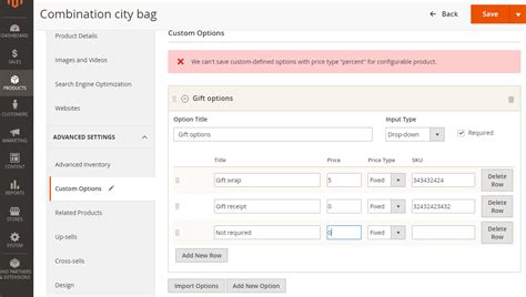 Magento 2x How To Create Custom Options For Product Template