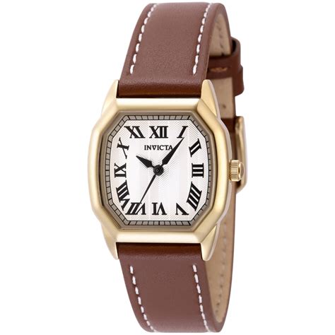 Invicta 48962 Womens Wildflower Quartz Brown Leather Strap Watch