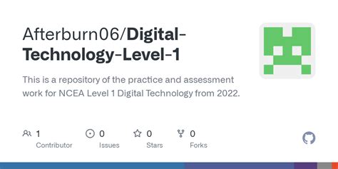 Github Afterburn06 Digital Technology Level 1 This Is A Repository Of The Practice And