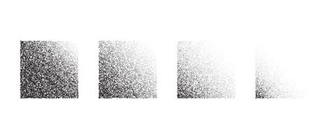 Premium Vector Textured Fading Gradients Set Black Dotted Square