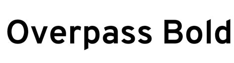 Overpass Bold Font