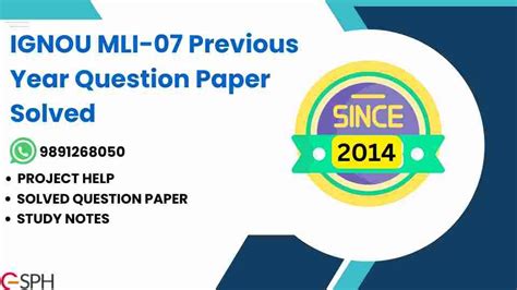 Ignou Mli 07 Previous Year Question Paper Solved Ignou Solved Assignment