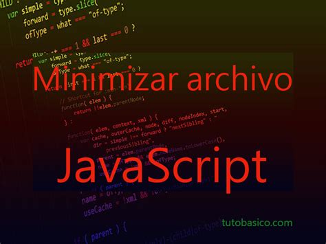 minimizar un archivo javascript tutobasico