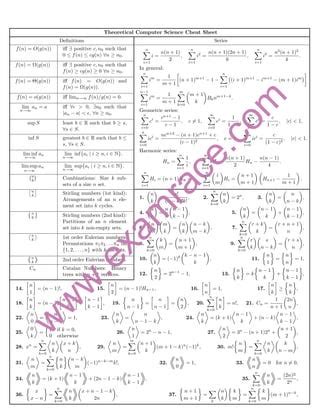 Computer Science Formulas Pdf