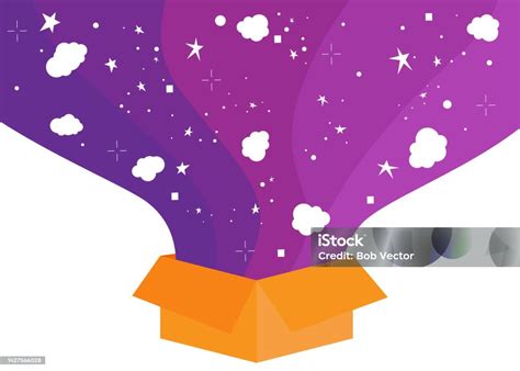 비즈니스 포장 풀기 패키지 언 박싱 소포 템플릿 벡터 만화 창조적 인 배경 개념 휴일 선물 상자 포장을 풉니다 개봉에 대한 스톡 벡터 아트 및 기타 이미지 Istock